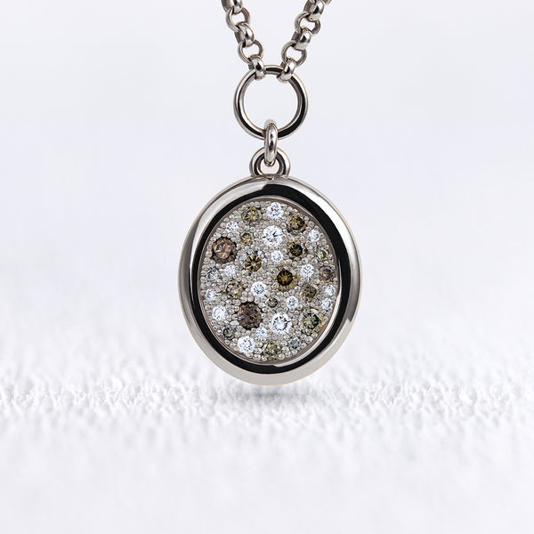 Pendentif Soluna diamants bruns M– Deloison Paris